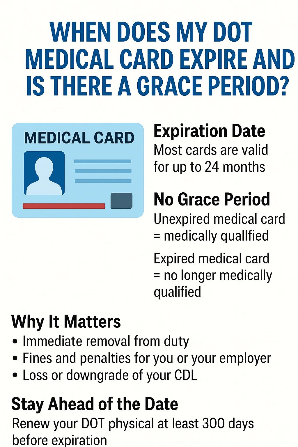 When Does My DOT Medical Card Expire and Is There a Grace Period?